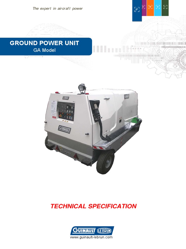 Technical Specifications for Guinault-Lebrun GA Model Ground Power ...