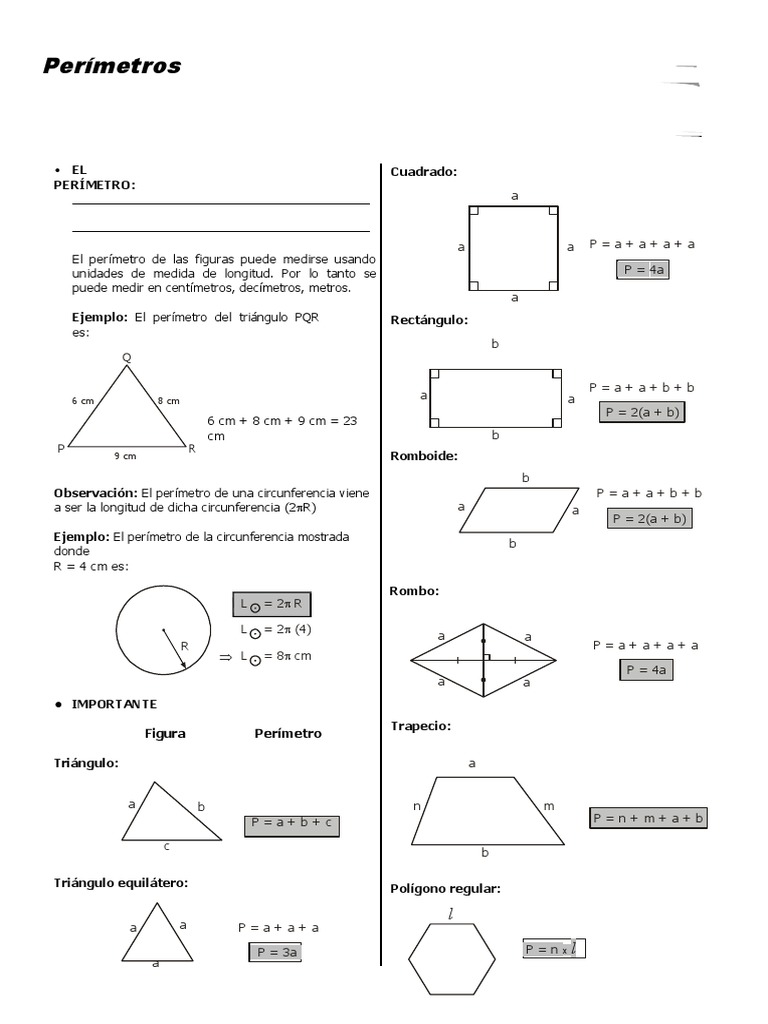 Hoja De Trabajo Del Lado Faltante Del Perímetro