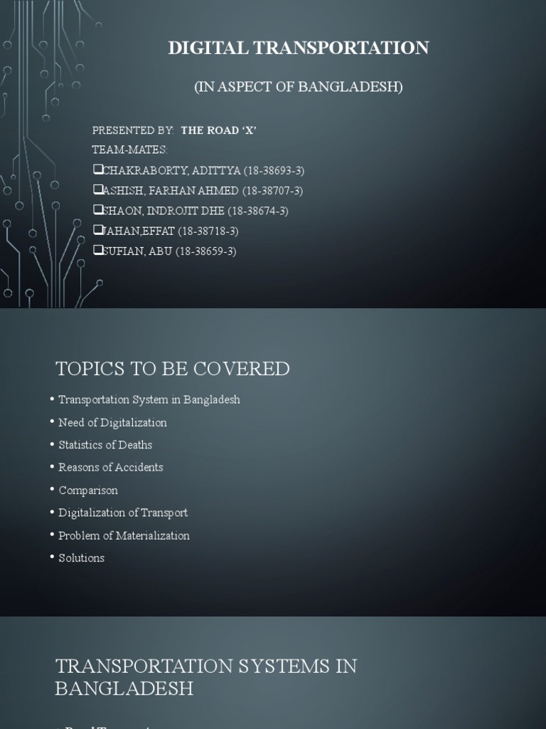 Digital Transportation Presentation F | PDF