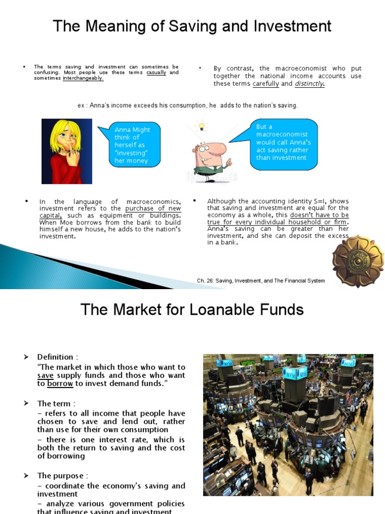 The Meaning of Saving and Investment Explained | PDF | Saving ...