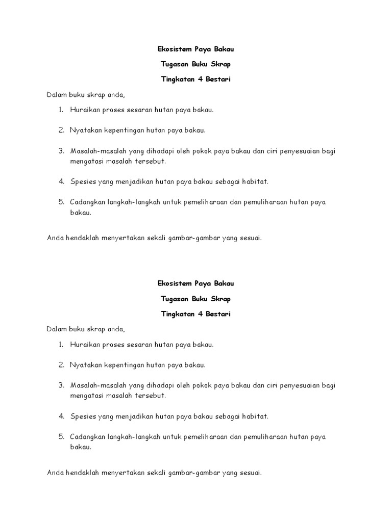 Ekosistem Paya Bakau | PDF