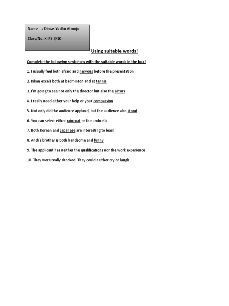 Sentence Completion Exercise Guide | PDF