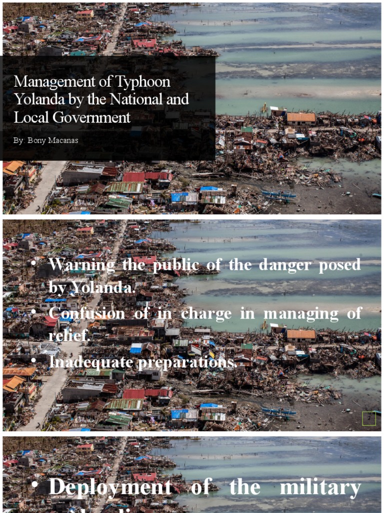 Management of Typhoon Yolanda | PDF