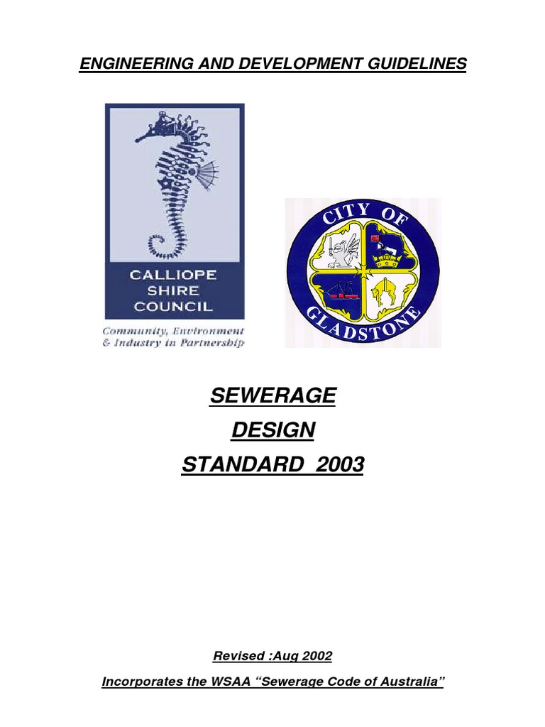 Sewerage Design Standard 2003: Engineering and Development Guidelines ...