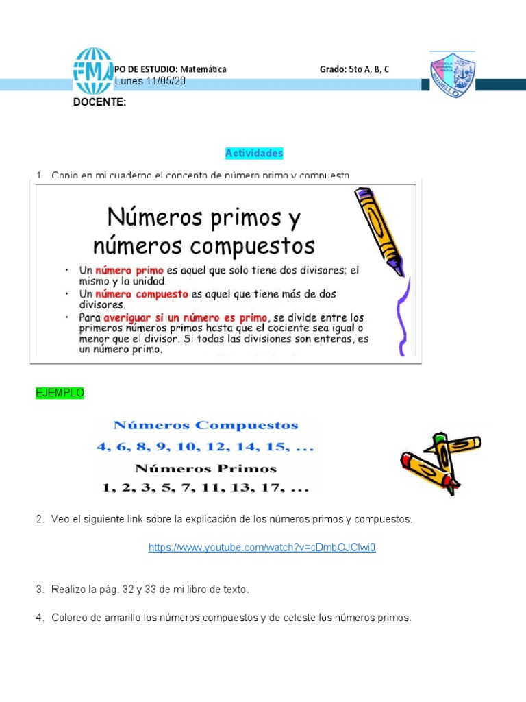 Numeros Primos y Compuestos | PDF