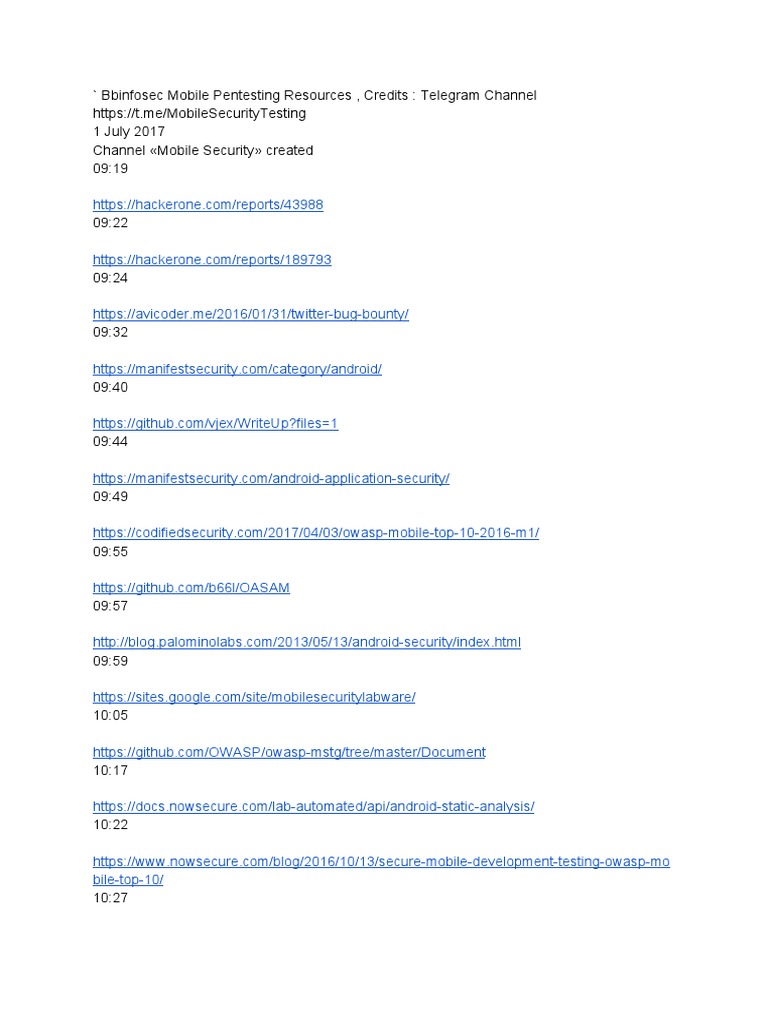 Mobile Pentesting Resource Hub | PDF | Ios | Android (Operating System)