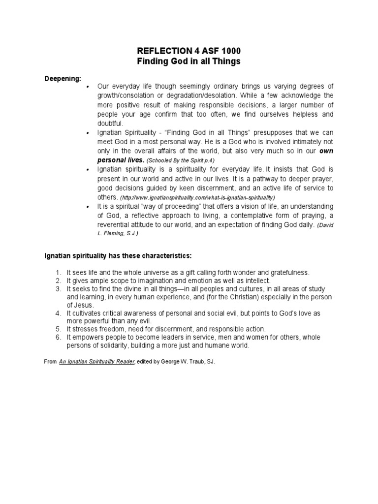 Finding God In All Things Pdf Spirituality Theology