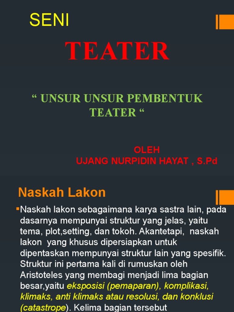 Unsur Pembentuk Teater | PDF