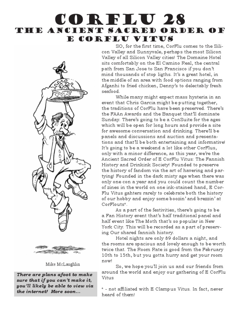 Corflu 28: The Ancient Sacred Order of E Corflu Vitus | Download Free ...