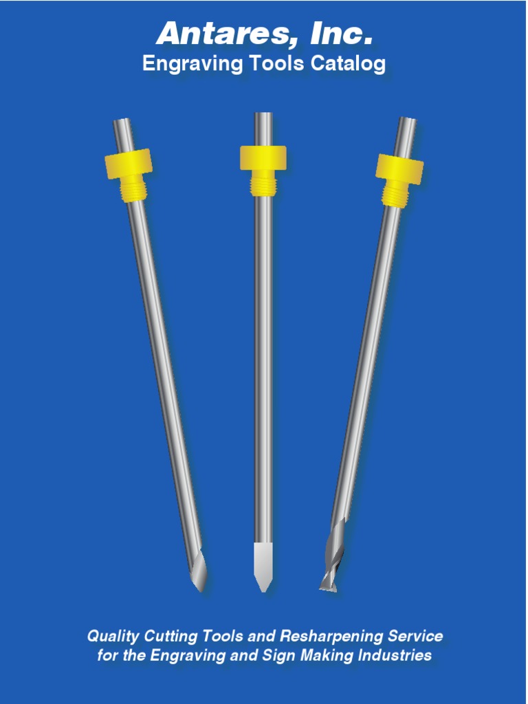 Engraving Tools Catalog: Quality Cutting Tools and Resharpening Service ...