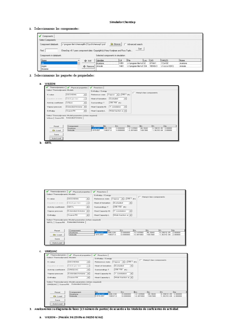 Simulador ChemSep | PDF