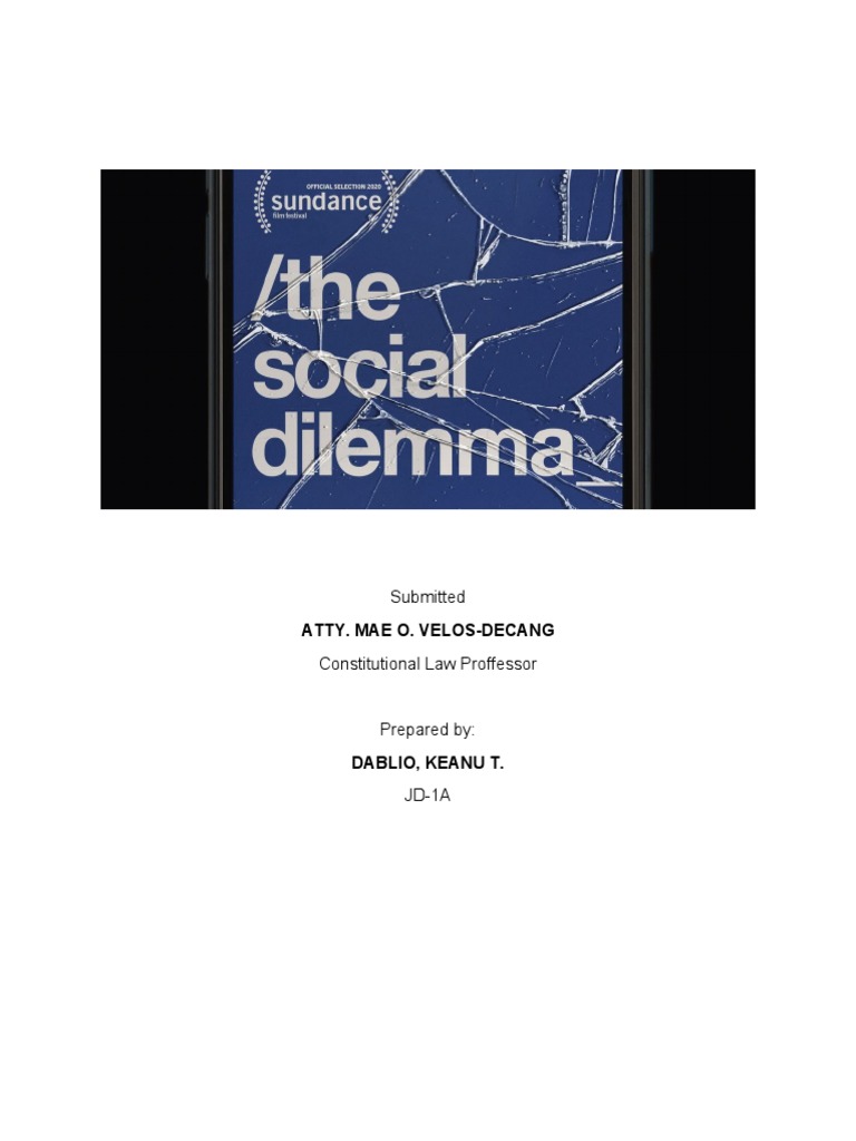 The Social Dilemma Review | PDF | Cyberbullying | Social Media