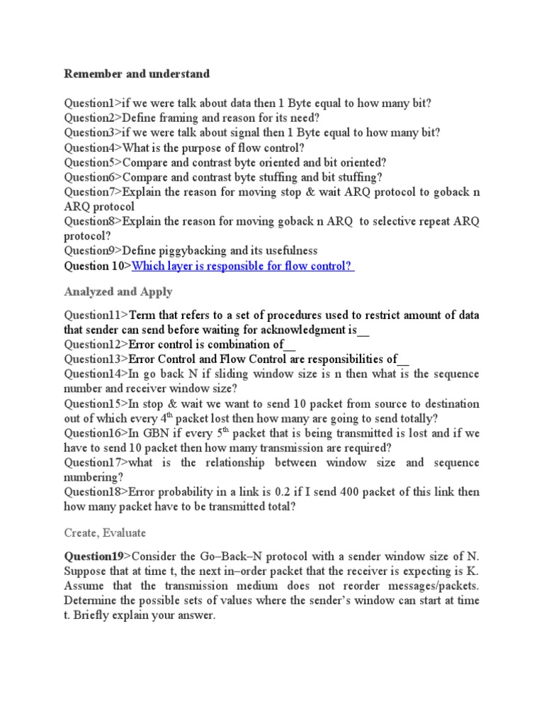 Flow Control by Nitin Sir | PDF | Transmission Control Protocol ...