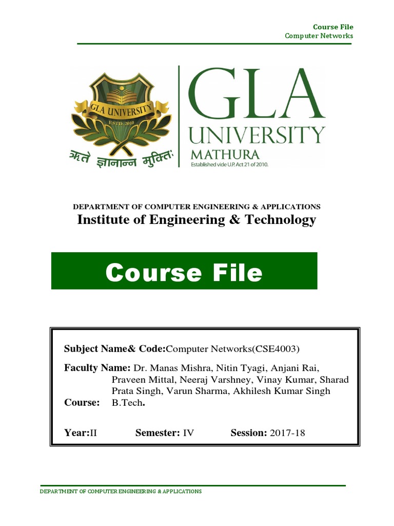 Updated CN Course File PDF | Download Free PDF | Transmission Control ...