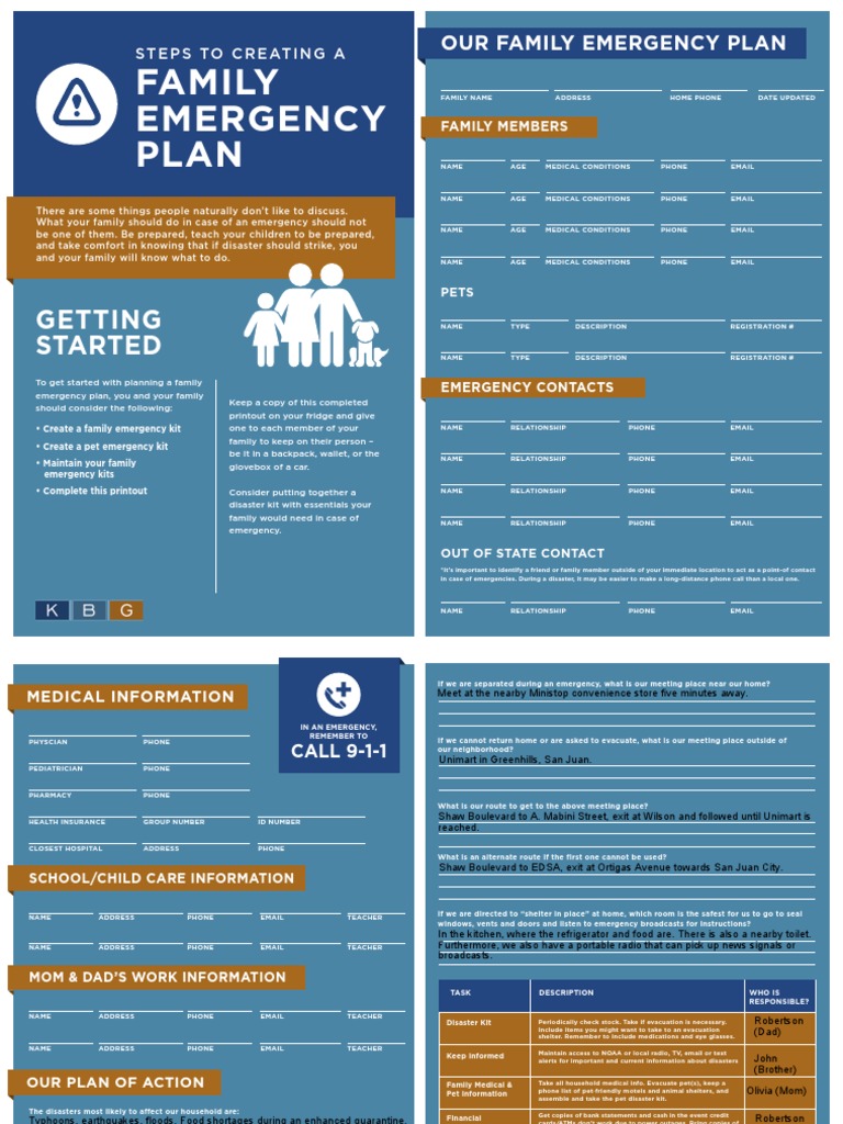 Family Emergency Plan Worksheet | PDF | Emergency Management | Emergency