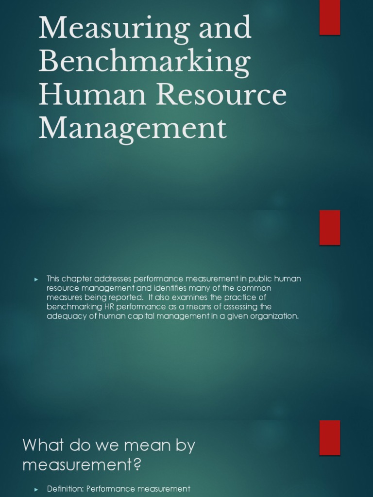 Measuring and Benchmarking Human Resource Management | PDF ...
