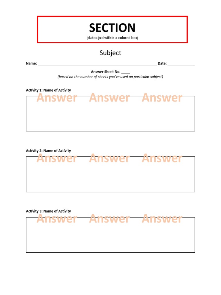 Answer Answer Answer: Section | PDF