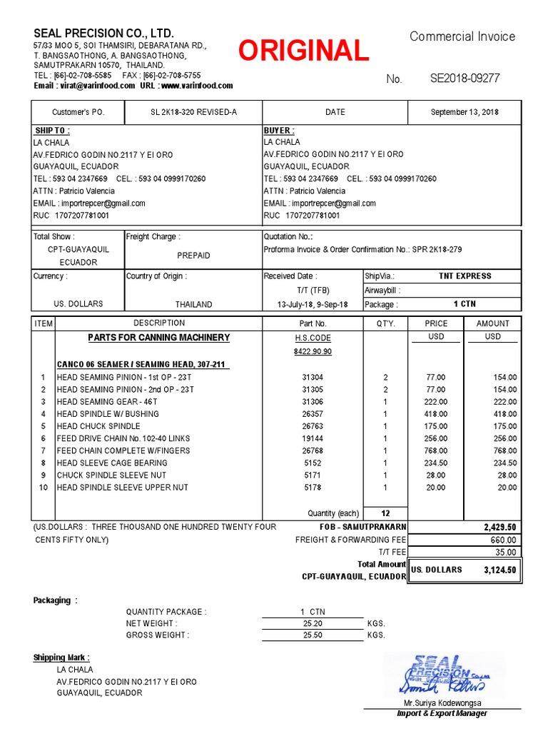 Draft. INV PDF | PDF | Trade | International Trade