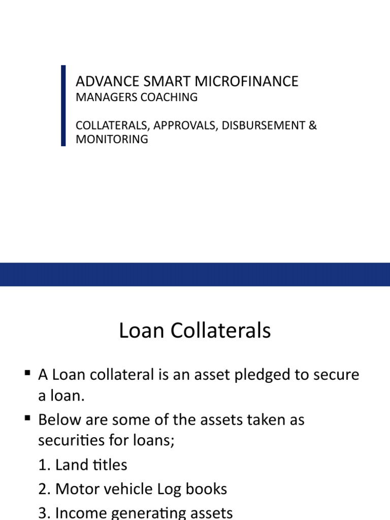 Lending Process - Collaterals, Loan Approvals, Loan Disbursements | PDF ...