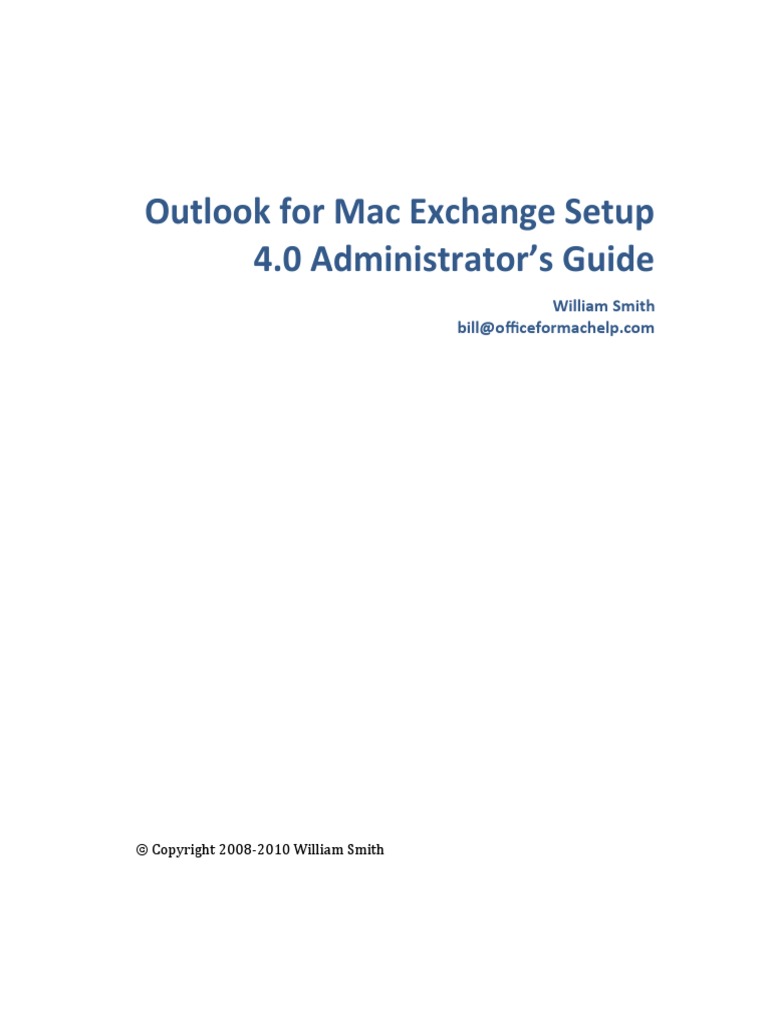 Outlook Exchange Setup 4.0 Administrator's Guide | PDF | Microsoft ...
