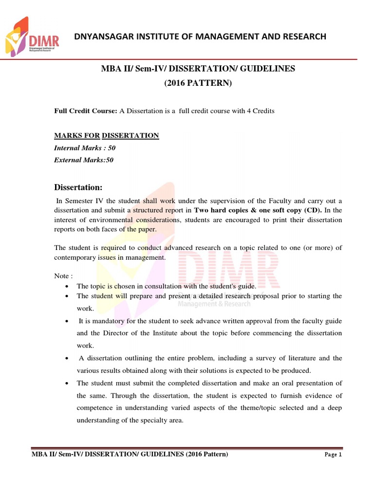 Dnyansagar Institute of Management and Research: Mba Ii/ Sem-Iv ...