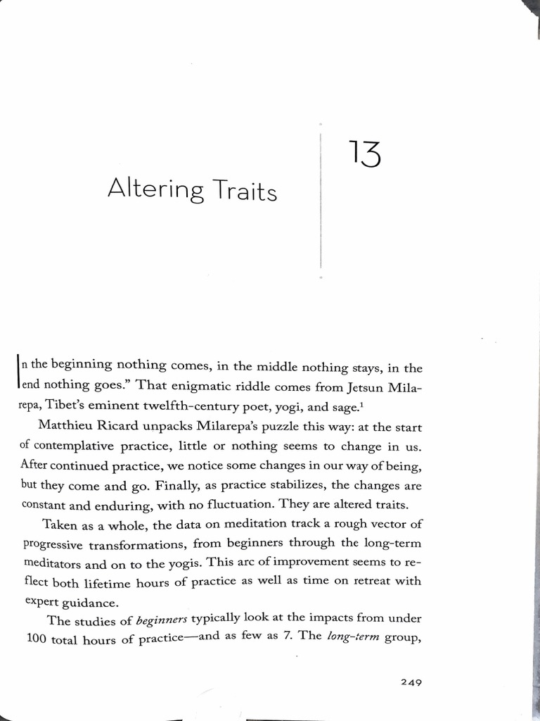 Altered Traits - Goleman & Davidson - 2017 - H13 PDF | PDF | Vipassanā ...