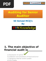 Internal Control MCQs and Answers | PDF | Internal Control | Internal Audit