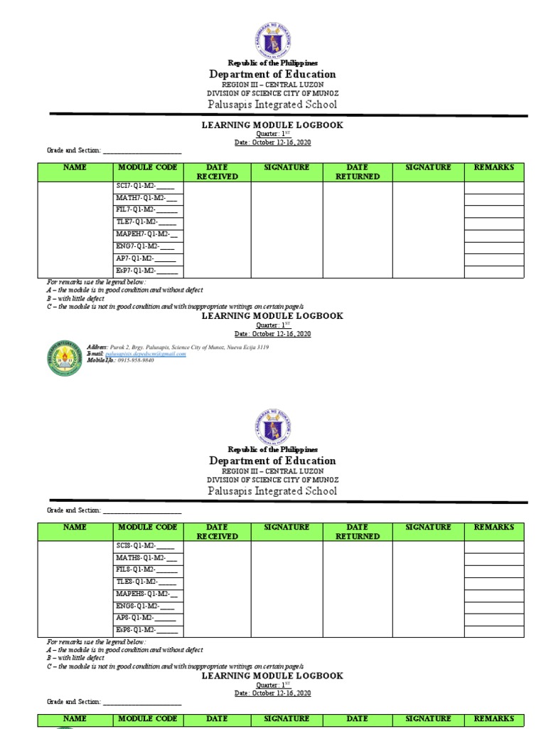 Learning Module Logbook | PDF | Business
