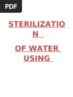 Sterilization of Water Using Bleaching Powder | PDF | Water Purification | Bleach