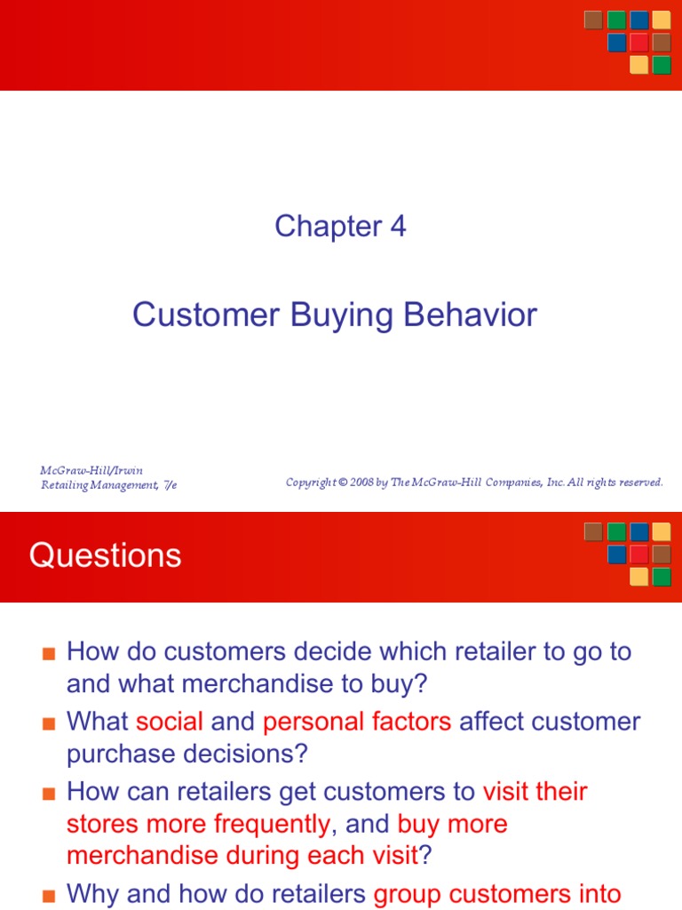 Customer Buying Behavior | PDF | Consumer Behaviour | Retail
