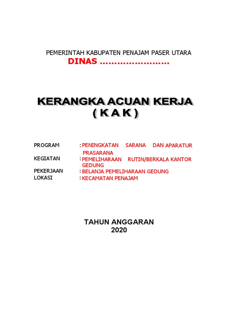 Kak Pemeliharaan Gedung | PDF