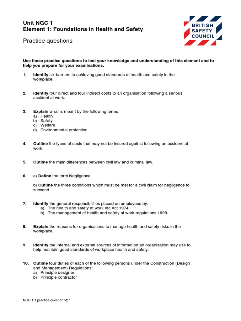 NGC1.1 Practice Questions v2.1 | PDF