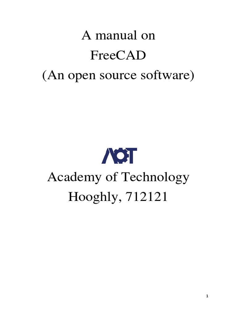 A Manual On Freecad (An Open Source Software) | PDF | 3 D Computer ...