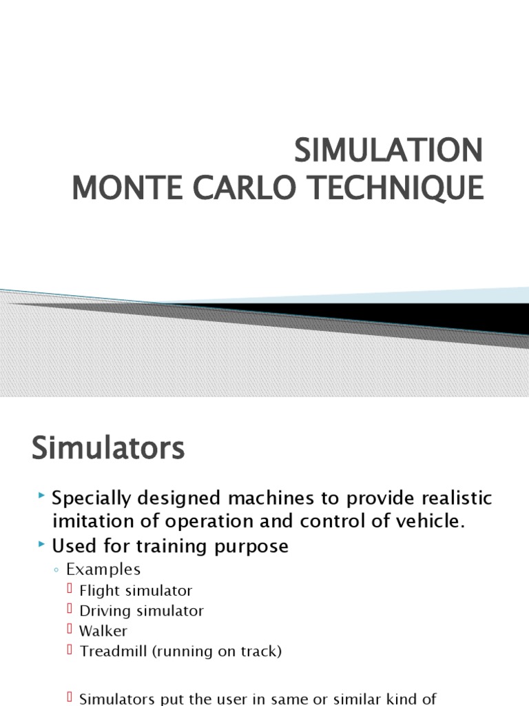 Simulation Monte Carlo Technique | PDF | Monte Carlo Method | Simulation