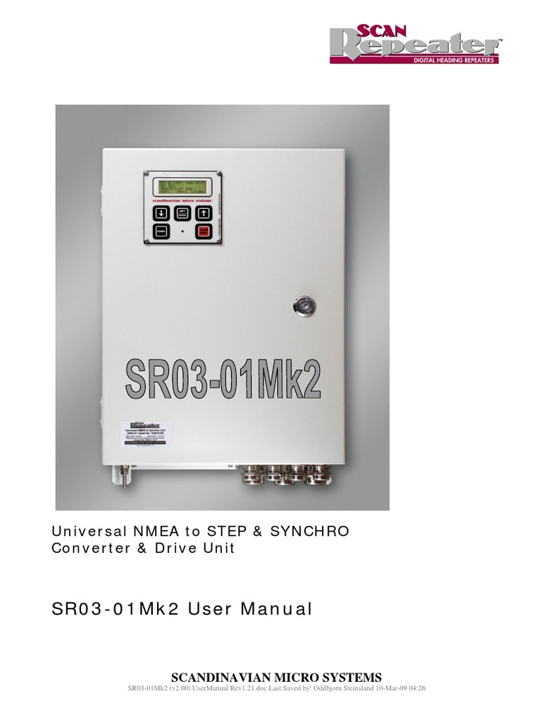 SR03-01Mk2 User Manual: Universal NMEA To STEP & SYNCHRO Converter & Drive Unit | PDF | Input ...