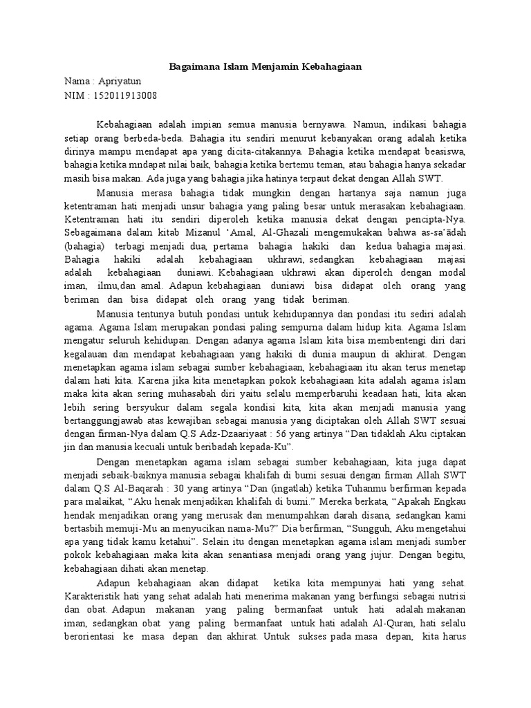 Islam dan Kebahagiaan Hakiki | PDF | Pengembangan Diri | Agama & Spiritualitas