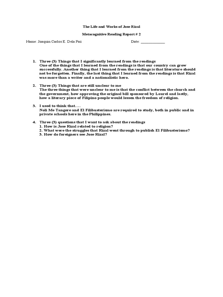 MRR Template RIZAL | PDF