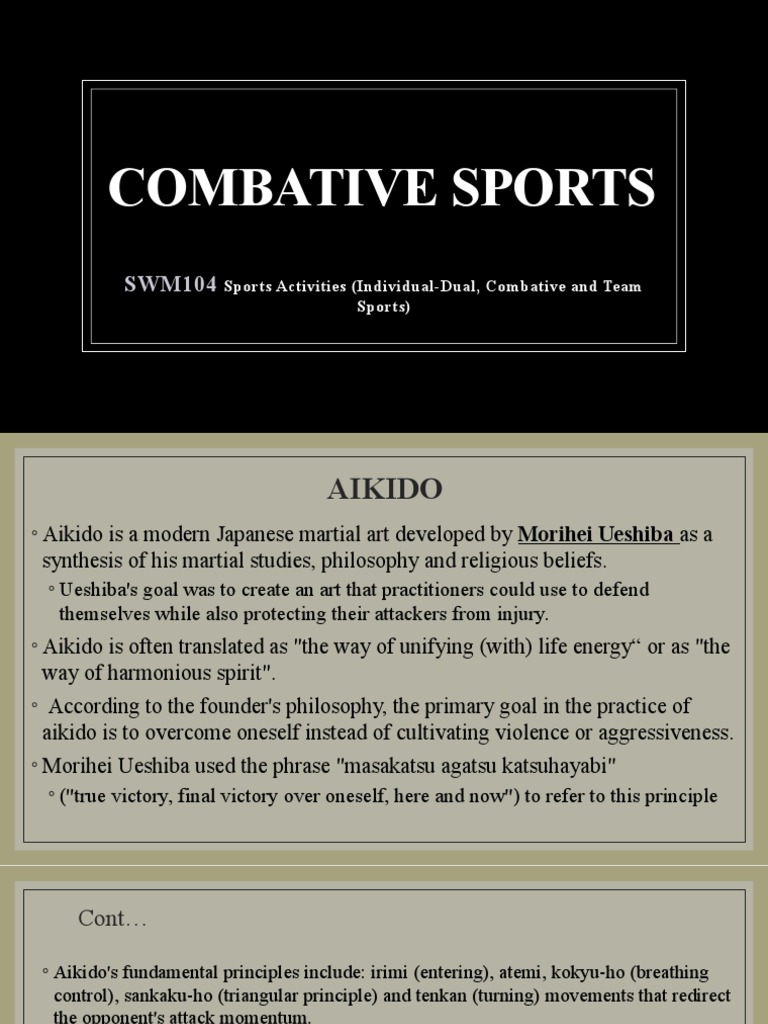 Combative Sports: Sports Activities (Individual-Dual, Combative and ...
