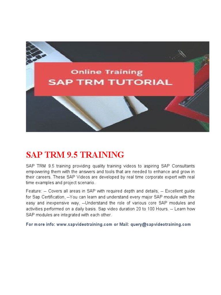 Sap TRM Tutorial | PDF