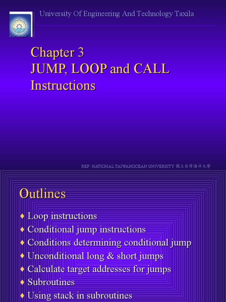 Jump, Loop and Call Instructions | PDF | Binary Coded Decimal | Subtraction