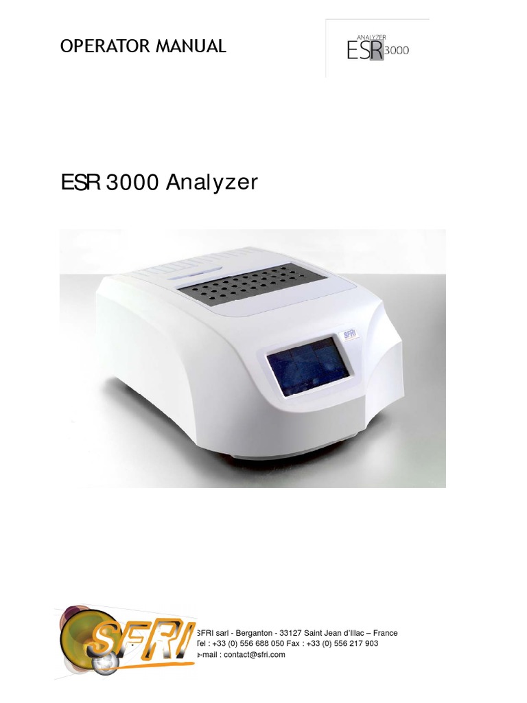 ESR3000 Operator Manual PDF | PDF | Vacuum Tube | Liquid Crystal Display