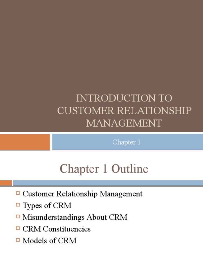 Chapter 1 PowerPoint | PDF | Customer Relationship Management | Marketing