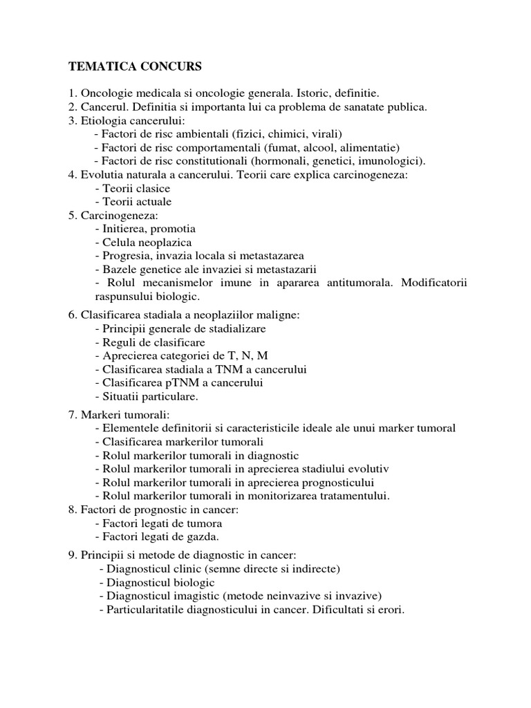 Tematica BibliografieOncologie PDF | PDF