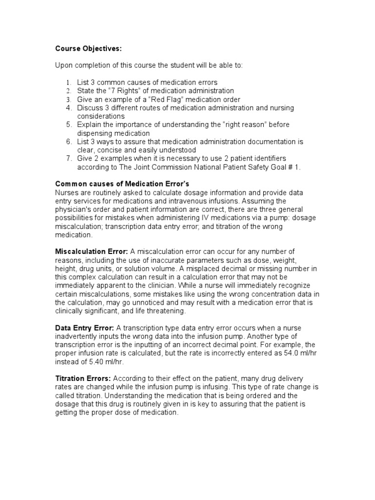 7 Rights of Medication Adminstration | PDF | Injection (Medicine ...