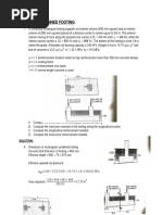 Rectangular Footing Sample Problem | PDF | Structural Load | Pressure