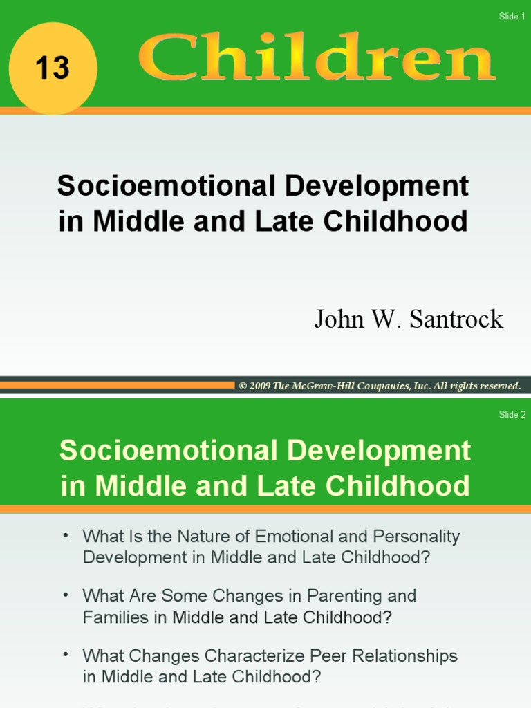 Middle Childhood (Socio-Emotional) PDF | PDF | Friendship | Morality