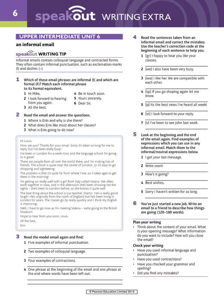 Speakout Writing Extra Upper Intermediate Unit 6 PDF | PDF | Grammar | Linguistics
