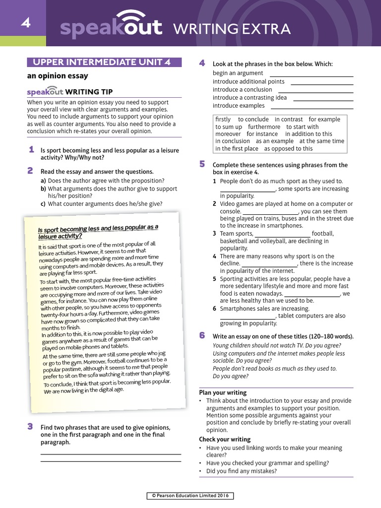 Speakout Writing Extra Upper Intermediate Unit 4 PDF | Download Free PDF | Computing And ...