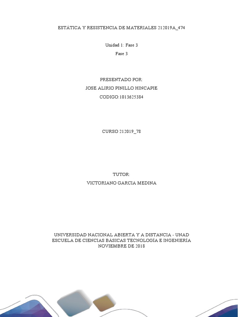 Unidad - 1 - Fase 3 - JOSE - PINILLO | PDF | Vector Euclidiano | Rotación