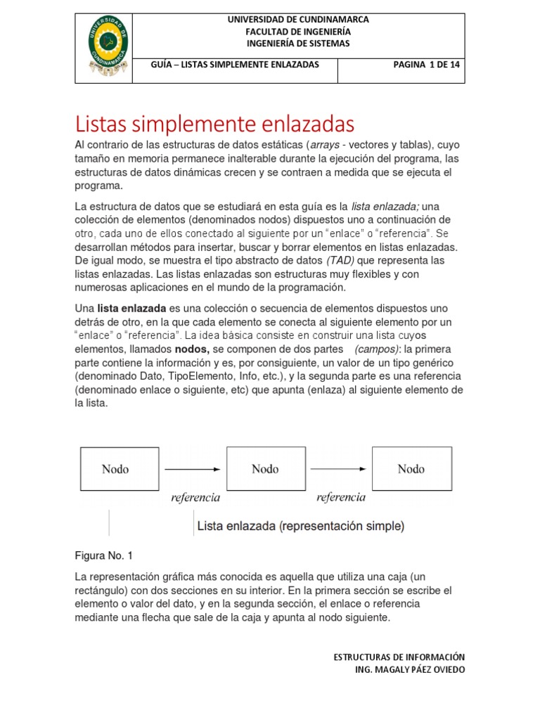 Guía Listas Enlazadas en Java PDF | PDF | Desarrollo de software ...